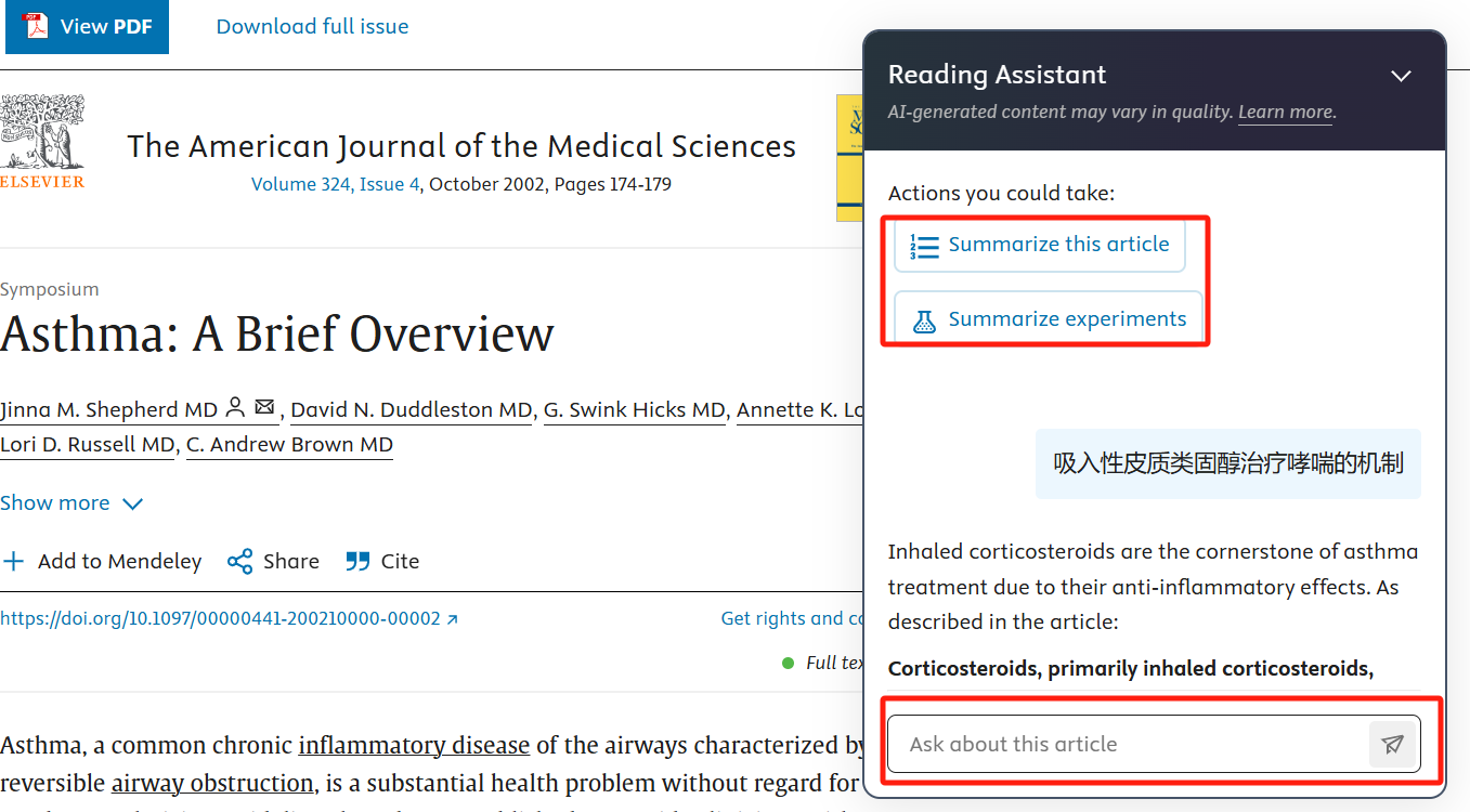 ScienceDirect AI功能开通试用-图书馆